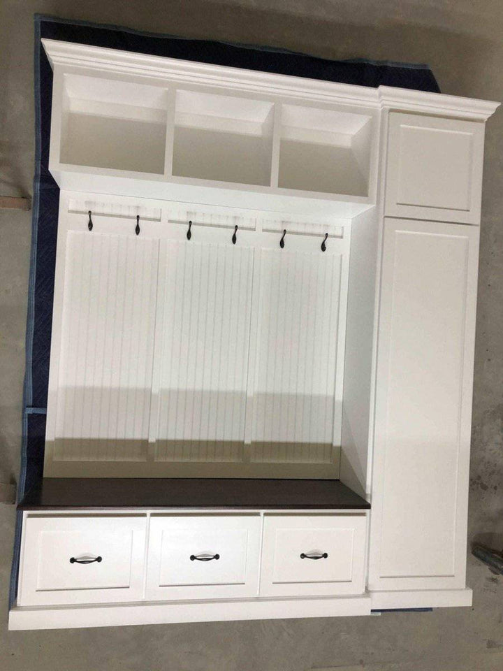 INDIANA 3 section Entryway front door bench with storage